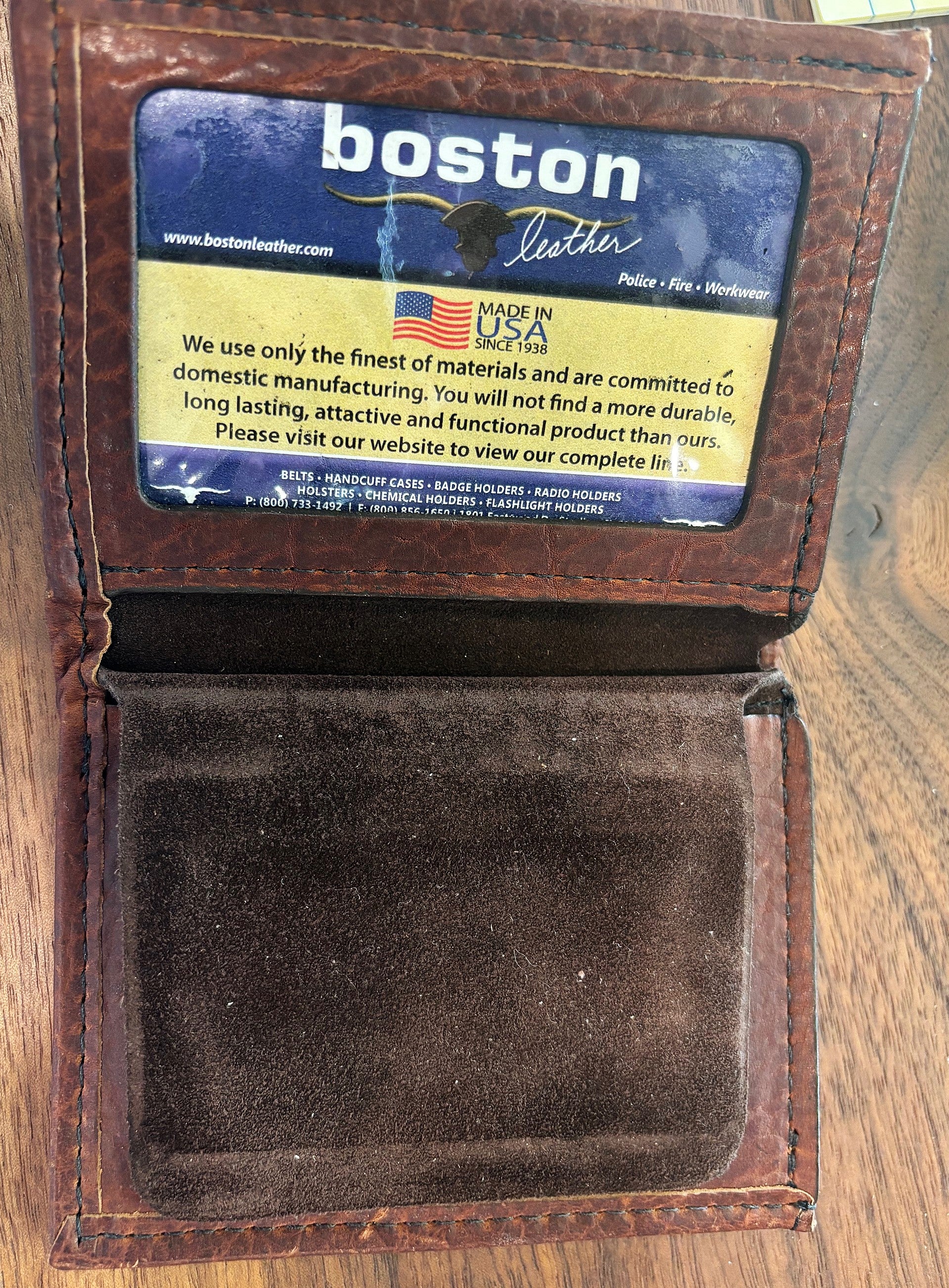 Boston Leather - Police Shield badge holder and wallet – Herd Wear ...