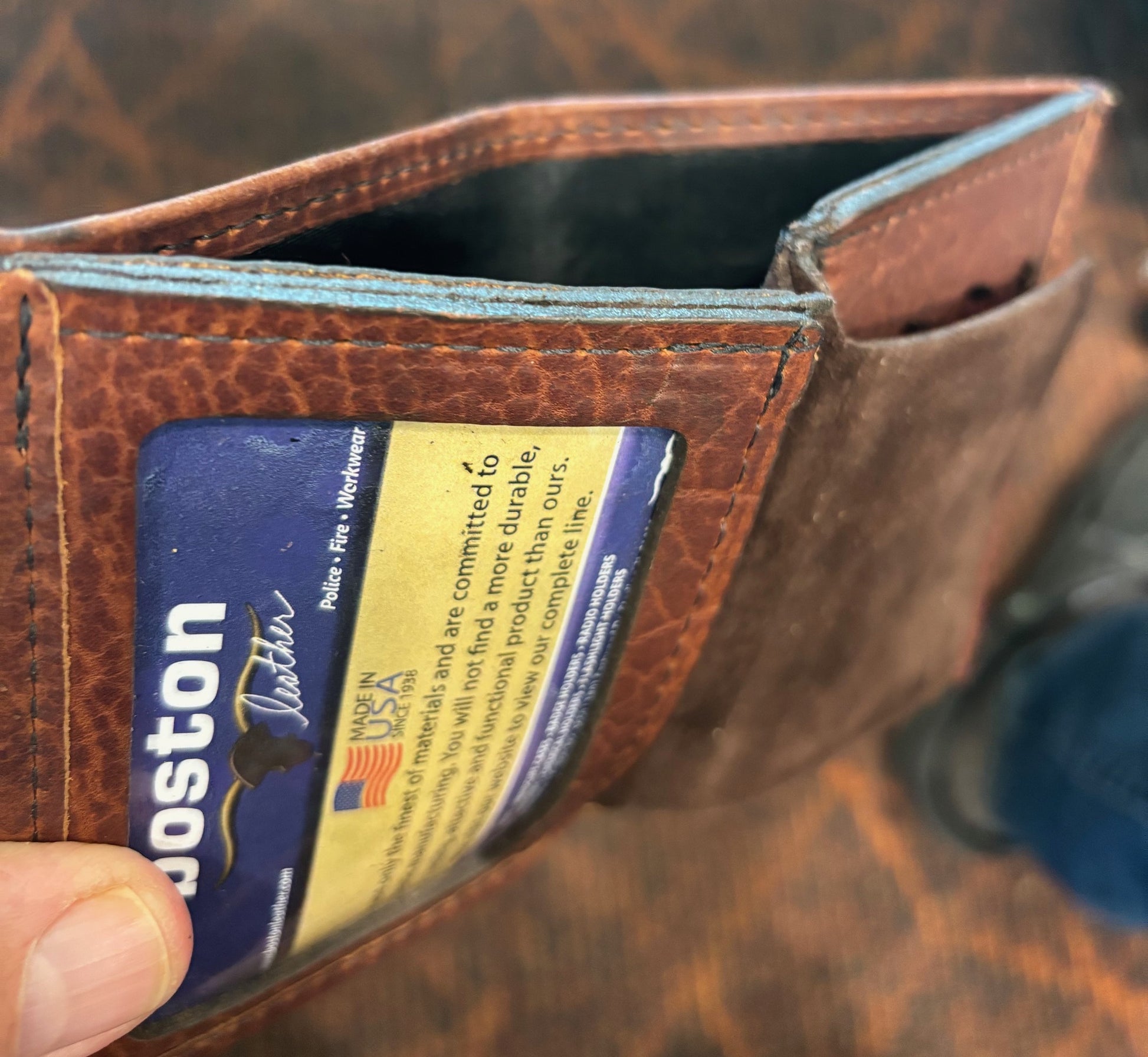 Boston Leather - Police Shield badge holder and wallet – Herd Wear ...