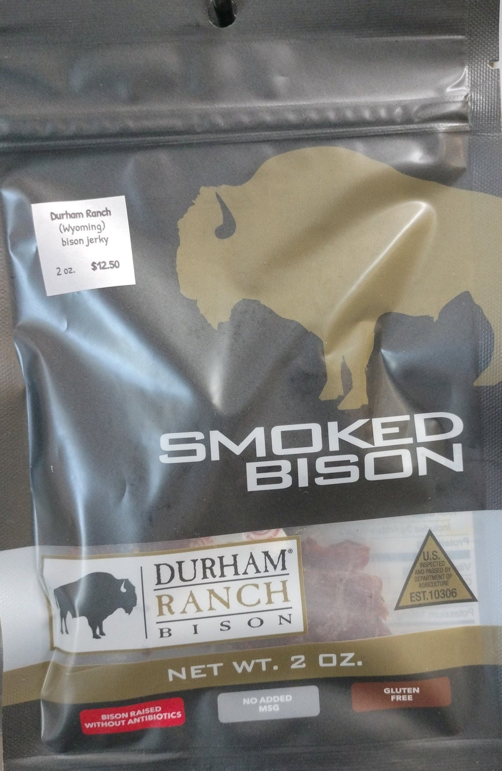 Durham Ranch smoked bison jerky - from Sierra Meats — The Buffalo Wool ...